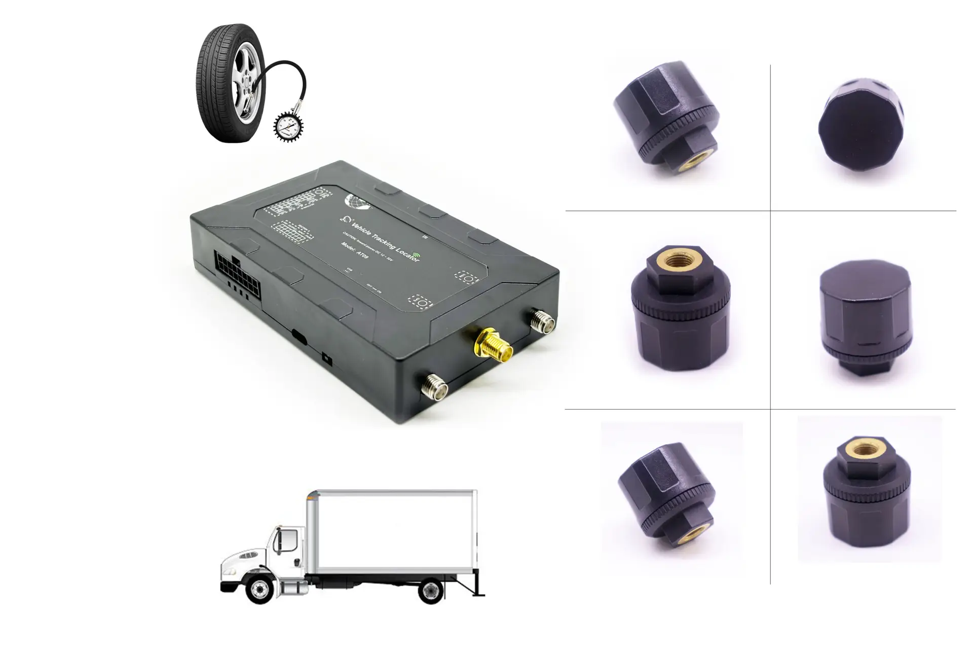 online Tire Pressure Monitoring System with GPS Tracking supporting 4 ...